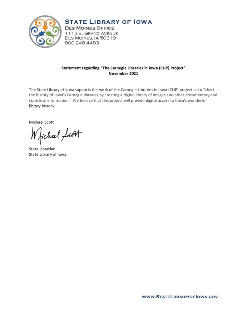 About – Carnegie Libraries in Iowa Project